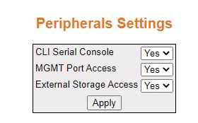 Peripheral Settings